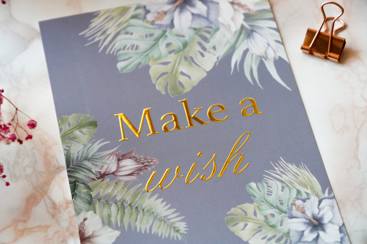 Karte "Make a wish" - allieandchy